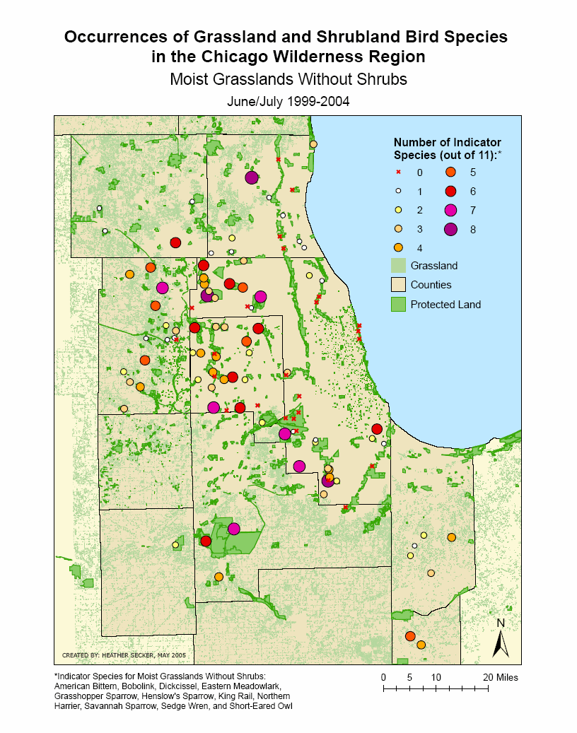 Occurrences of Grassland and Shrubland Bird Species in the Chicago ...